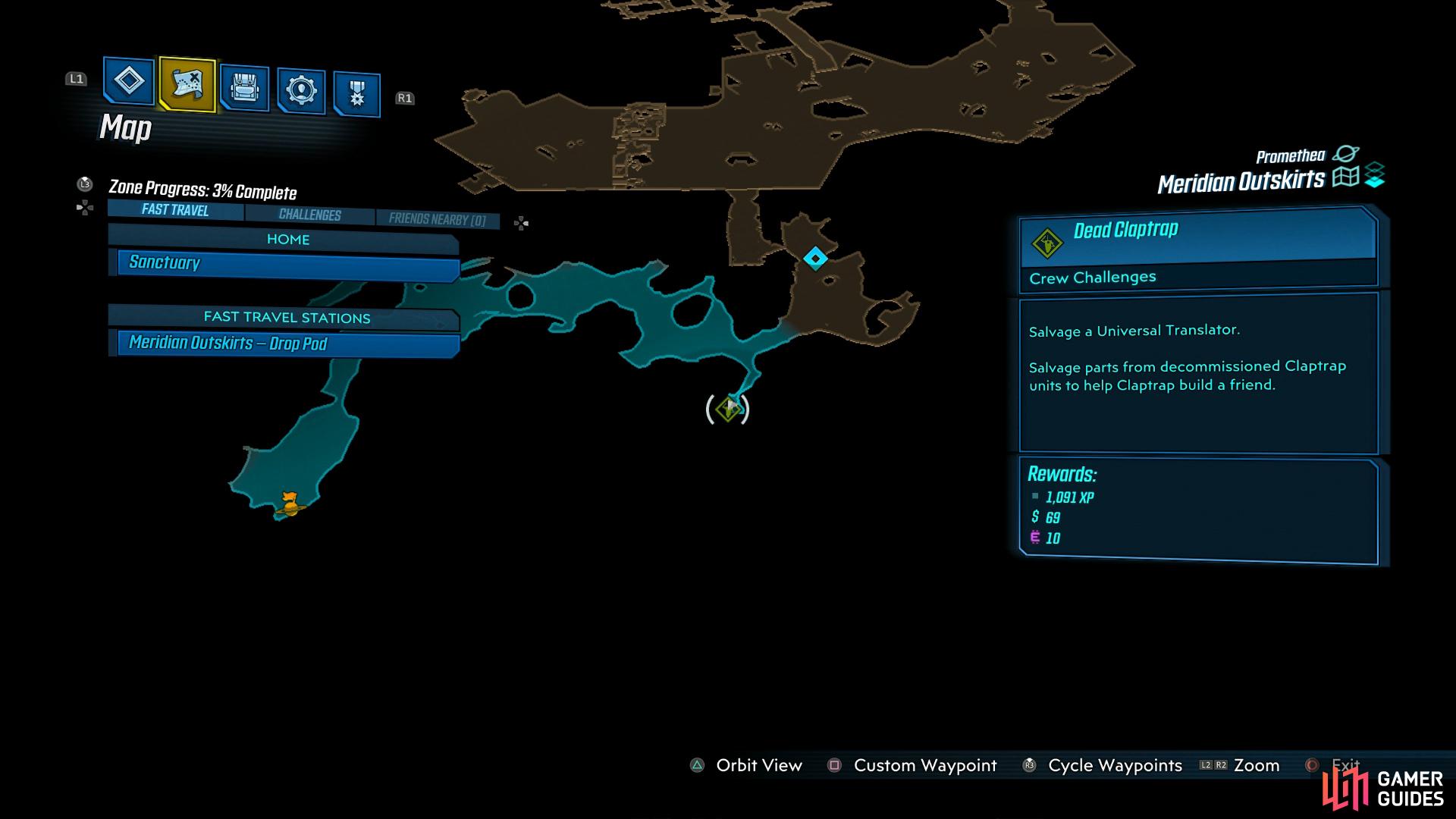 Crew Challenges - Meridian Outskirts - Full Area Coverage | Borderlands ...