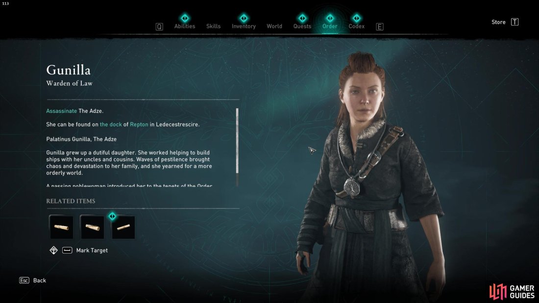 Gunilla - The Adze - Wardens of Law - The Order of the Ancients ...
