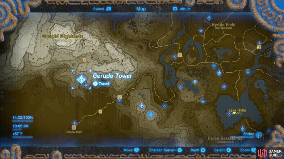 Gerudo Tower - Gerudo Region - Towers and Shrines | The Legend of Zelda ...