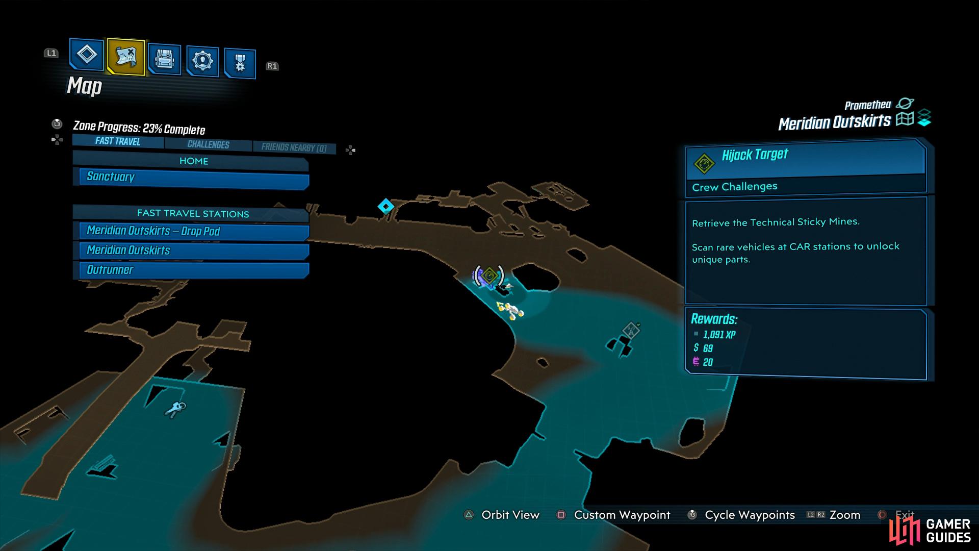 Crew Challenges - Meridian Outskirts - Full Area Coverage | Borderlands ...