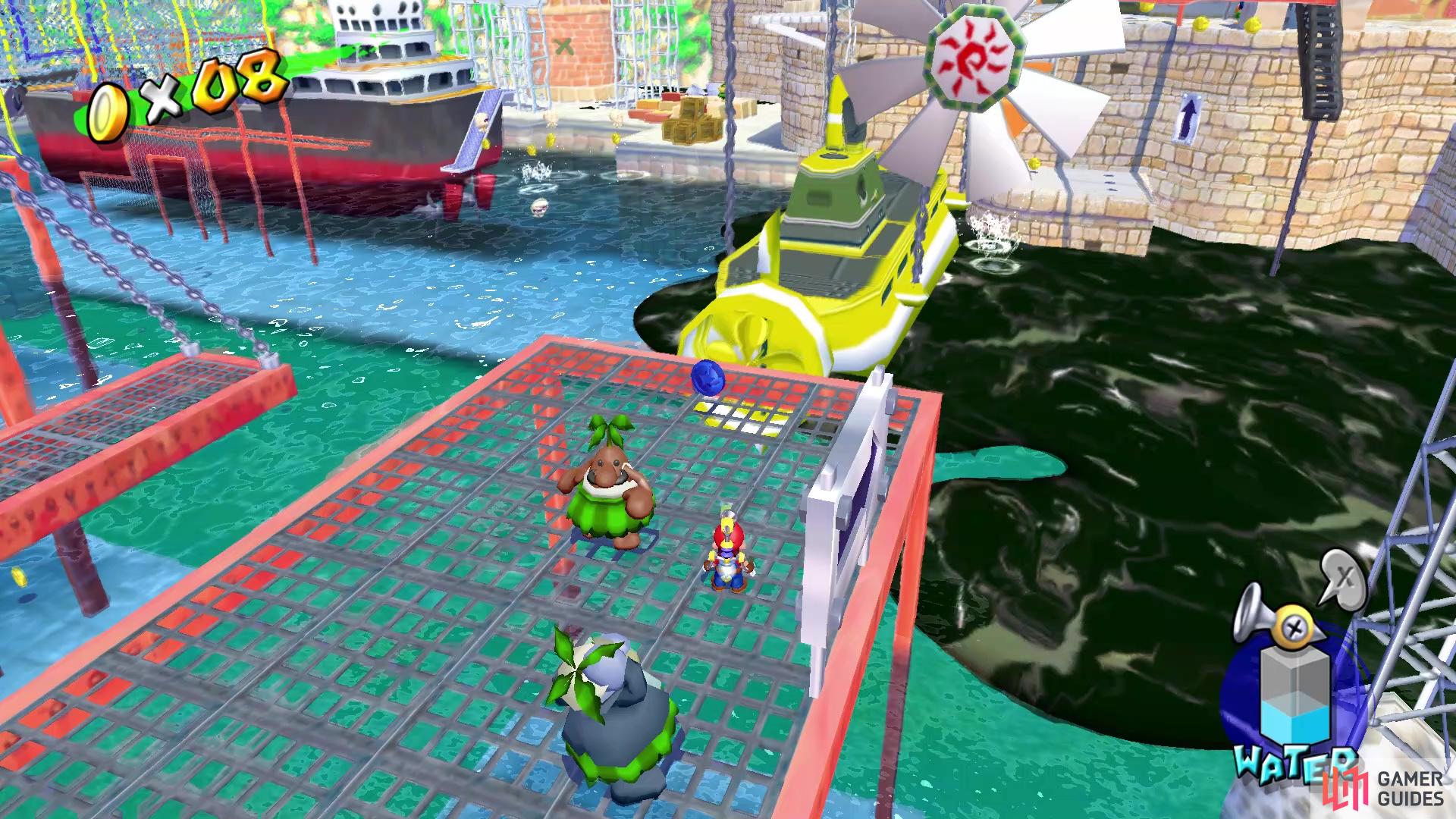 Blue Coins in Ricco Harbor - Ricco Harbor - Super Mario Sunshine ...