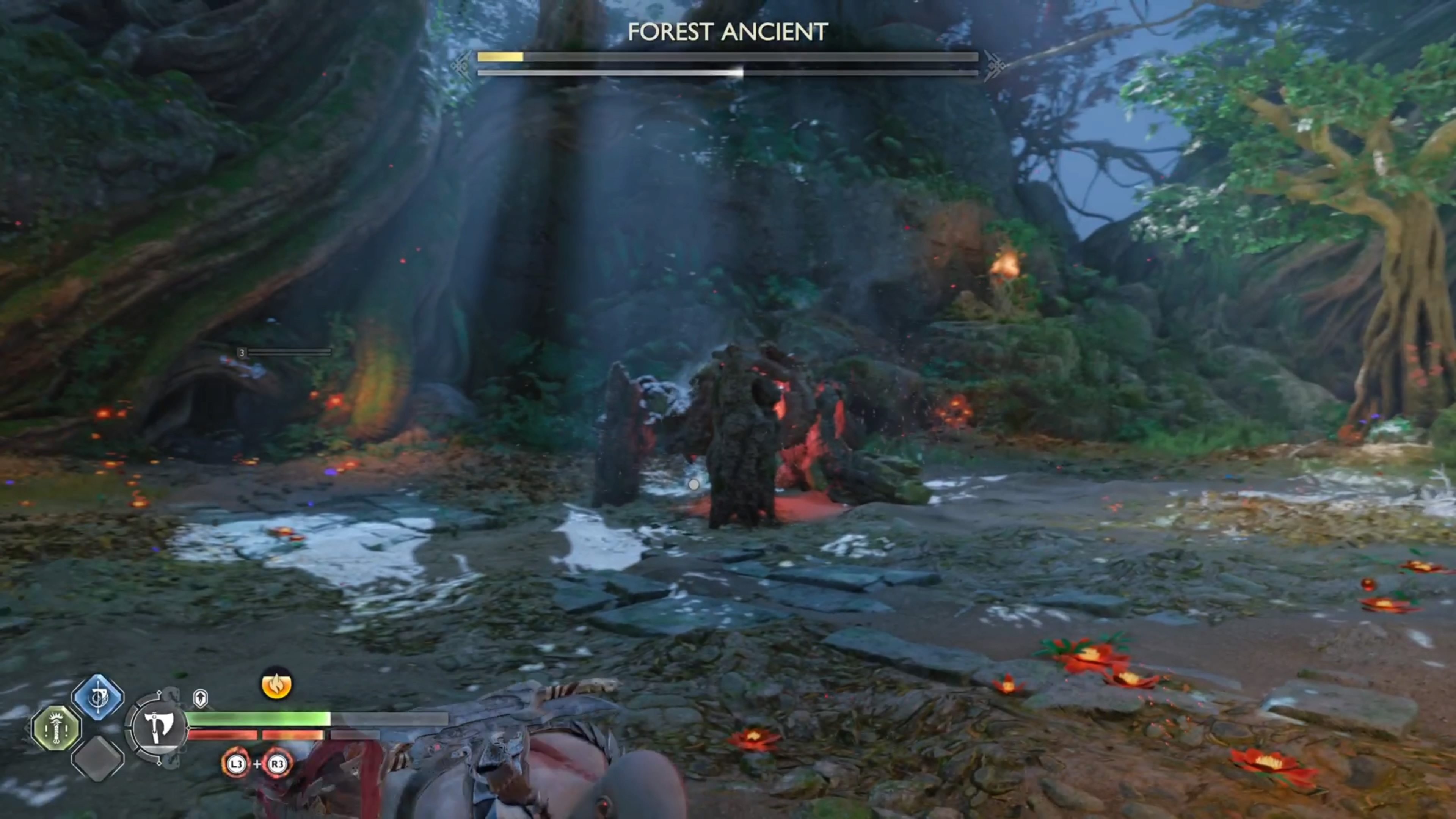 Forest Ancient Boss Fight in Vanaheim - Strategies - Bosses | God of ...
