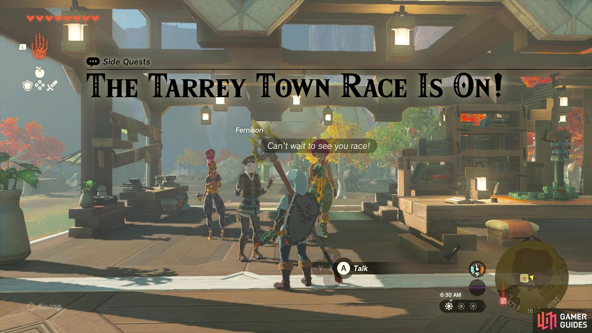 The Tarrey Town Race Is On! Walkthrough - Zelda Tears of the Kingdom ...