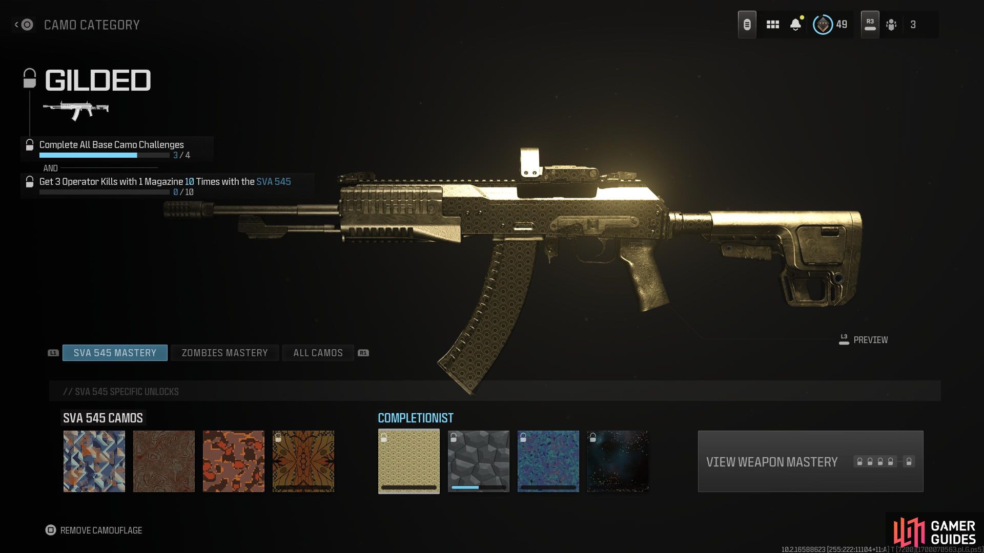 Sva 545 Camo Challenges And Tips In Mw3 Assault Rifle Camos