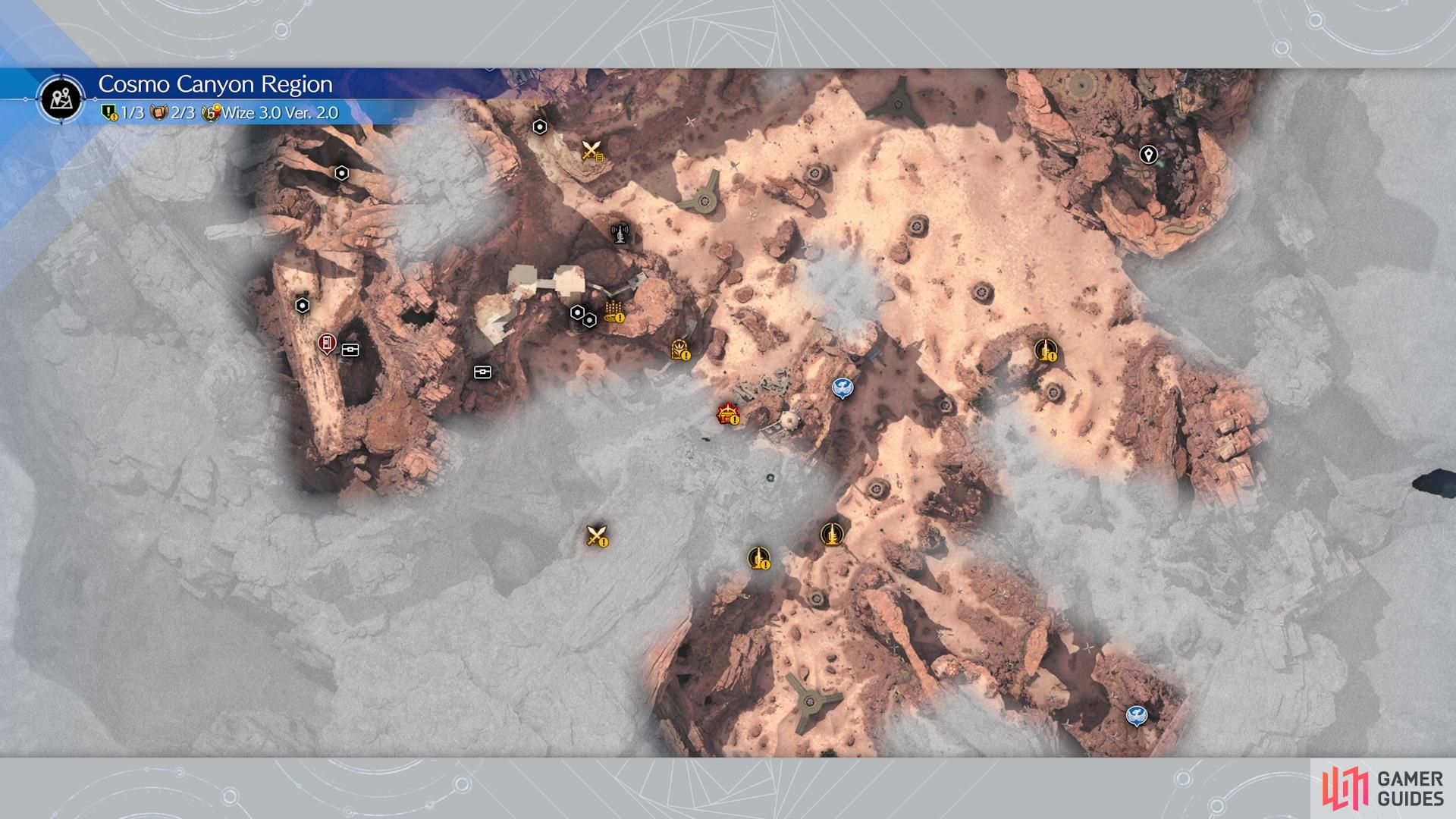 All Cosmo Canyon Protorelic Locations - Cosmo Canyon - World Intel ...