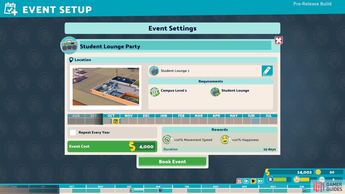 How To Set Up Events - Basics - Getting Started | Two Point Campus ...