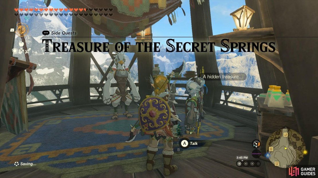 Treasure of the Secret Springs Walkthrough - Zelda Tears of The Kingdom ...