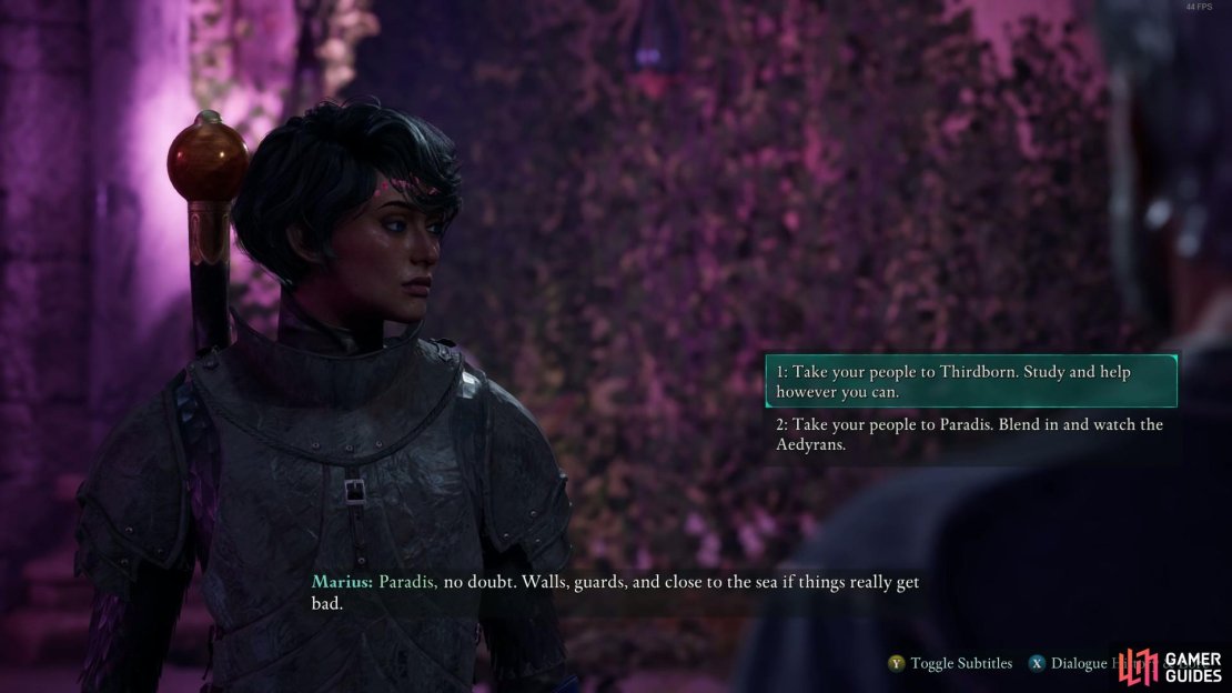Should you move Fior’s people to Thirdborn or Paradis in Avowed ...