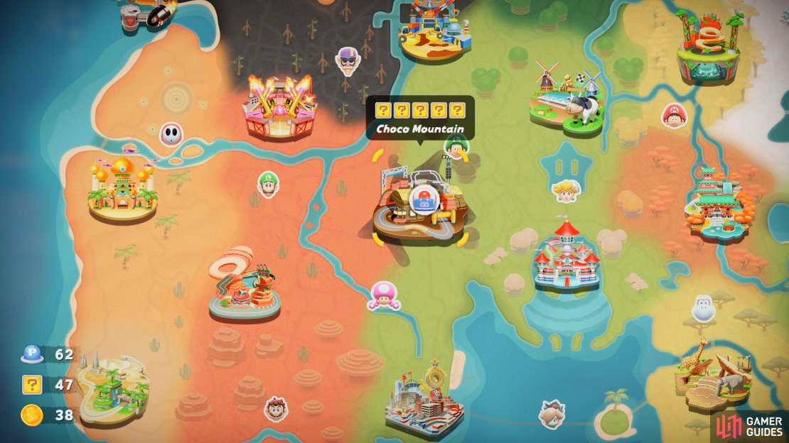 All Choco Mountain Question Mark Panel Locations | Mario Kart World ...